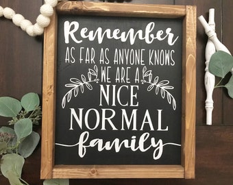 Normal Family Sign - Etsy