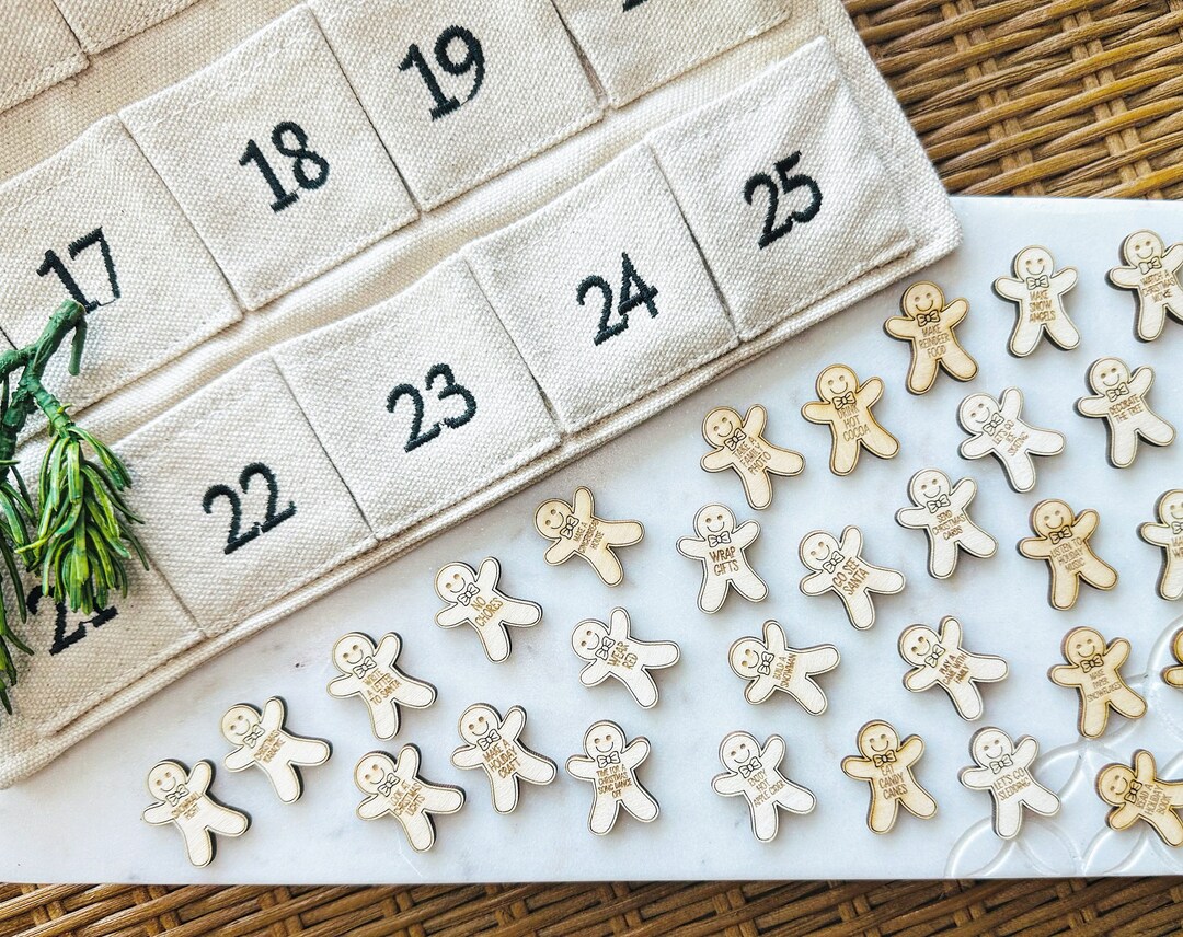 Christmas Gingerbread Tokens Advent Tokens Gingebread Tokens Bucket ...