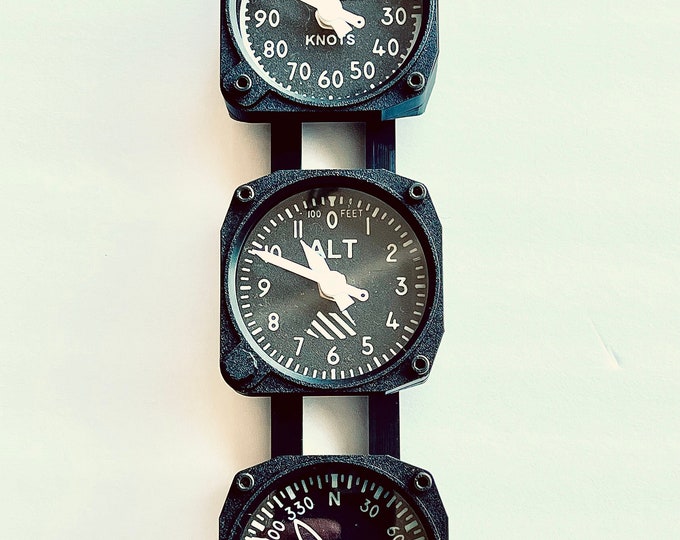 Aviation Triple Clock Set: Cockpit Instrument Style - Etsy Canada