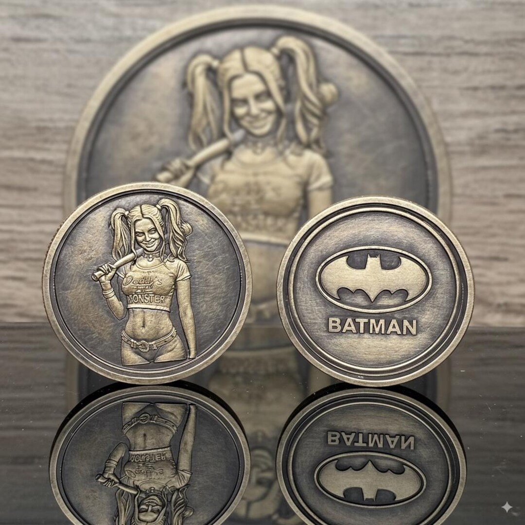 Batman & Harley Quinn Collectible Brass Coin - Etsy