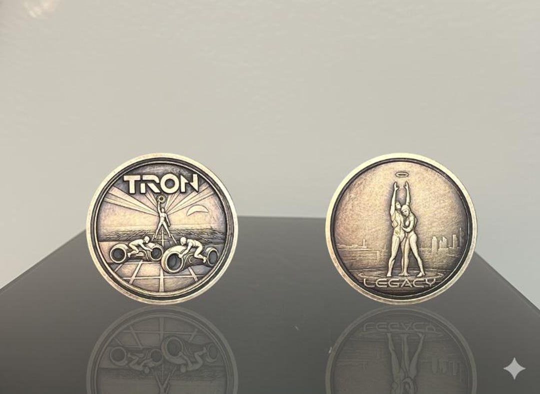 Tron Legacy Engraved Brass Coin, 40mm - Etsy
