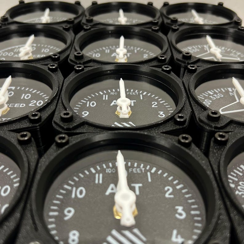 Dual Aviation Clock: Cockpit Desk Decor - Etsy