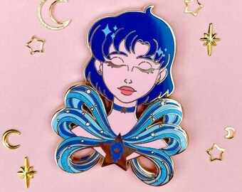 Sailor Mercury Enamel Pin - Etsy