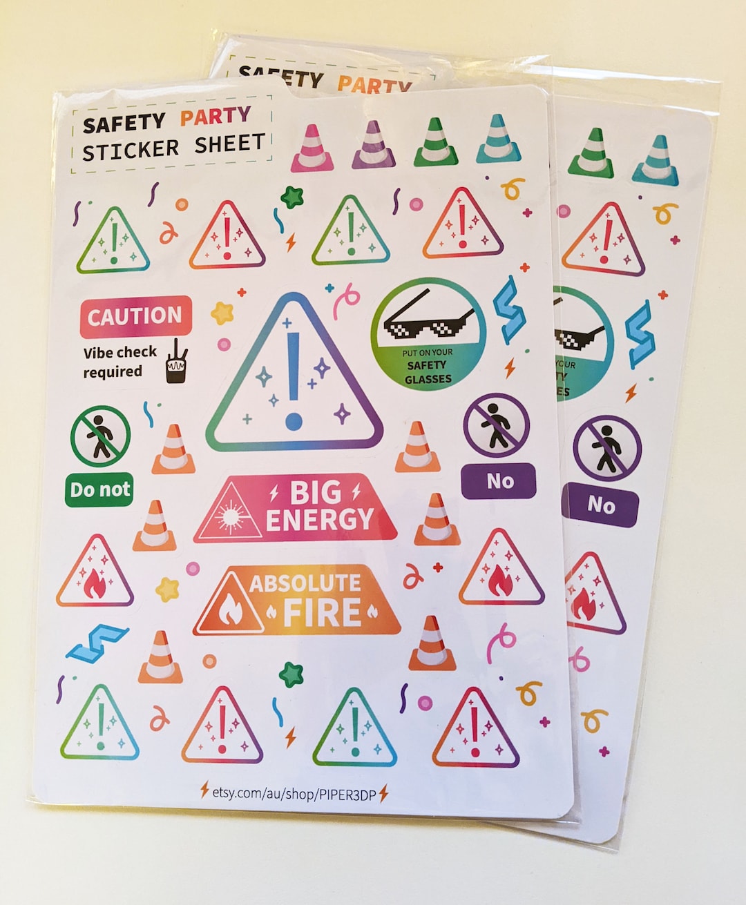 Safety Party Sticker Sheet - Etsy