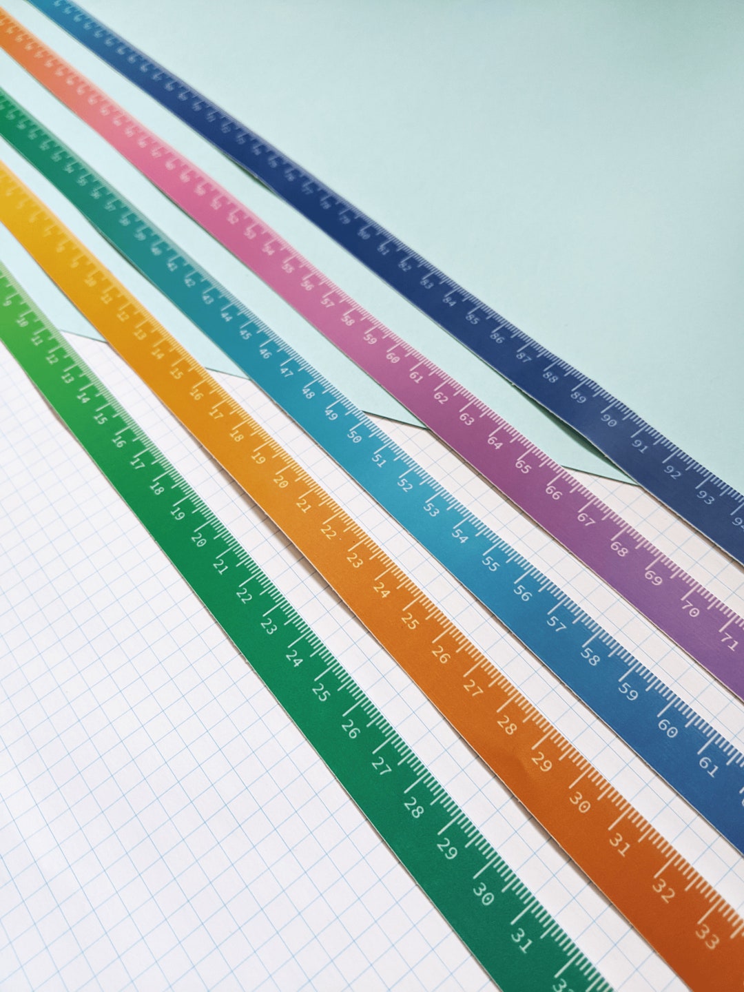 Rainbow Measuring Tape Vinyl Sticker Adhesive in Cm/mm - Etsy