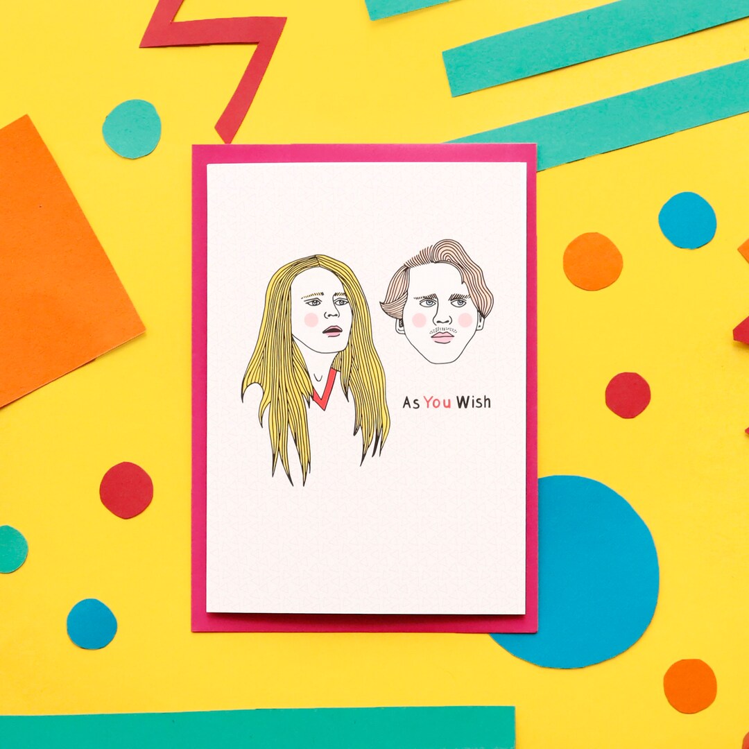 The Princess Bride 'as You Wish' Card Valentines Day - Etsy