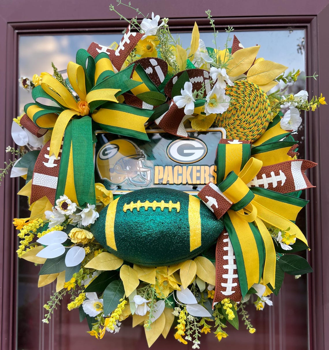 Green Bay Packers Deco Mesh Wreath - Etsy