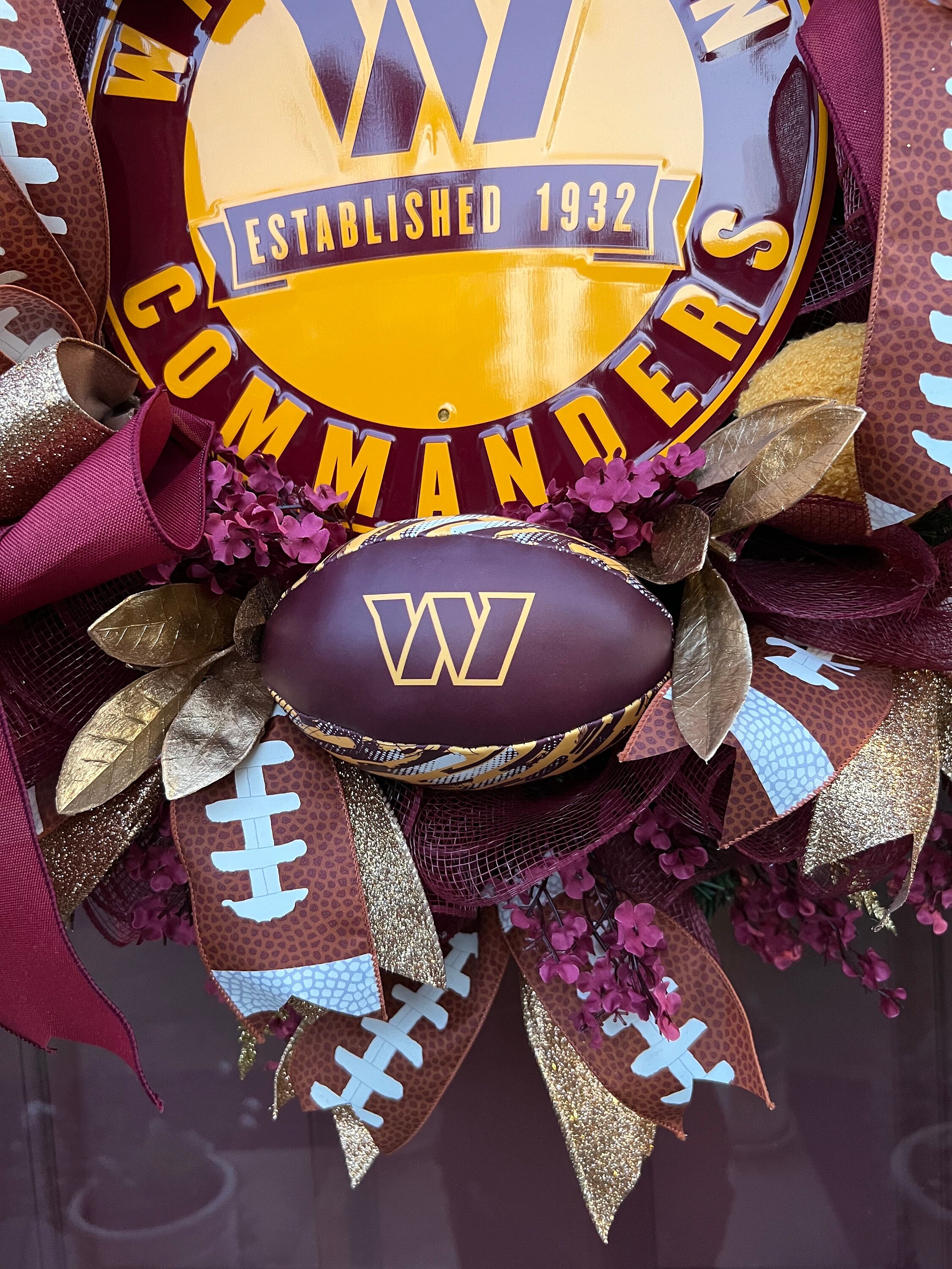 Washington Commander Deco Mesh Wreath - Etsy