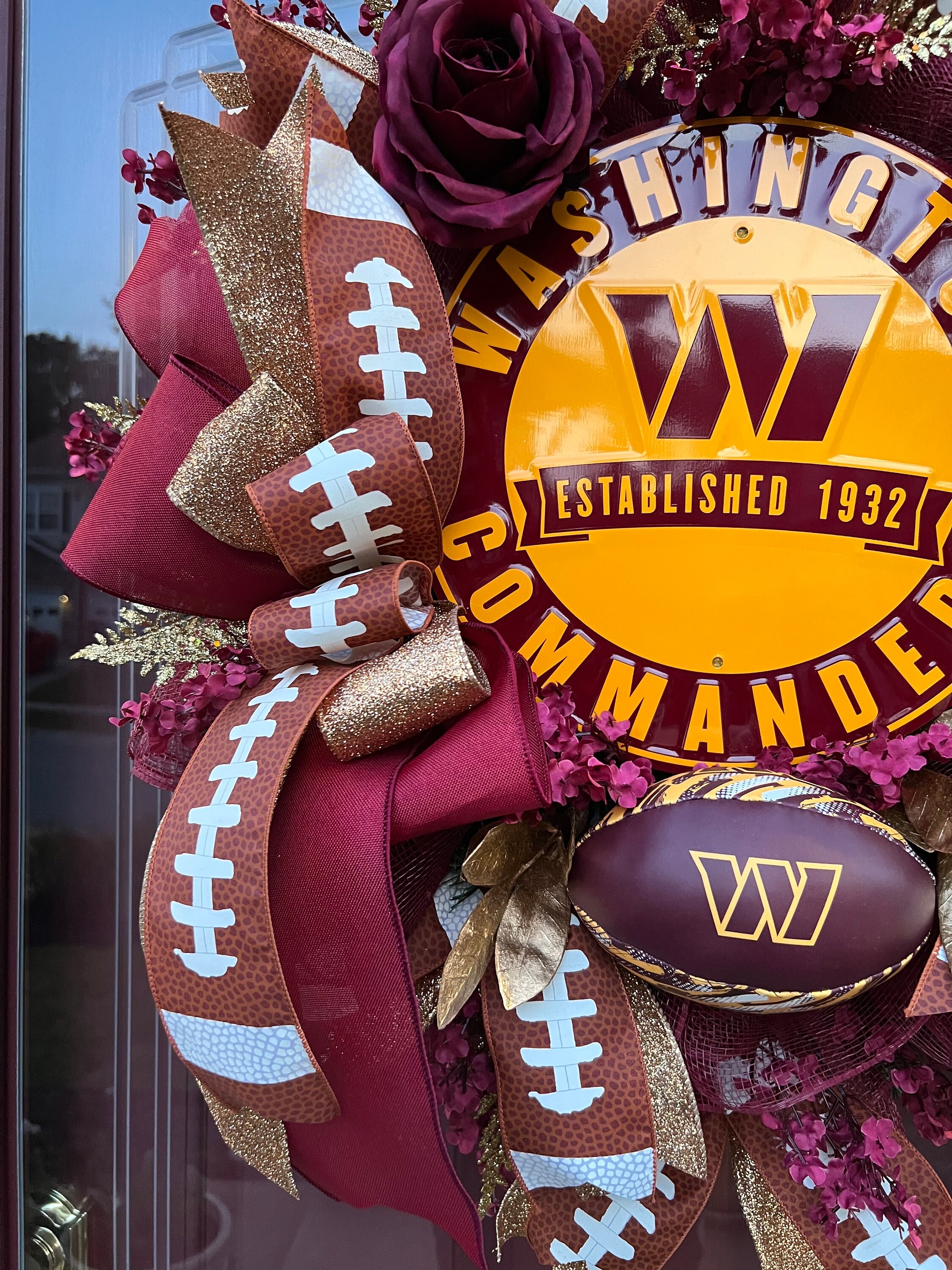 Washington Commander Deco Mesh Wreath - Etsy