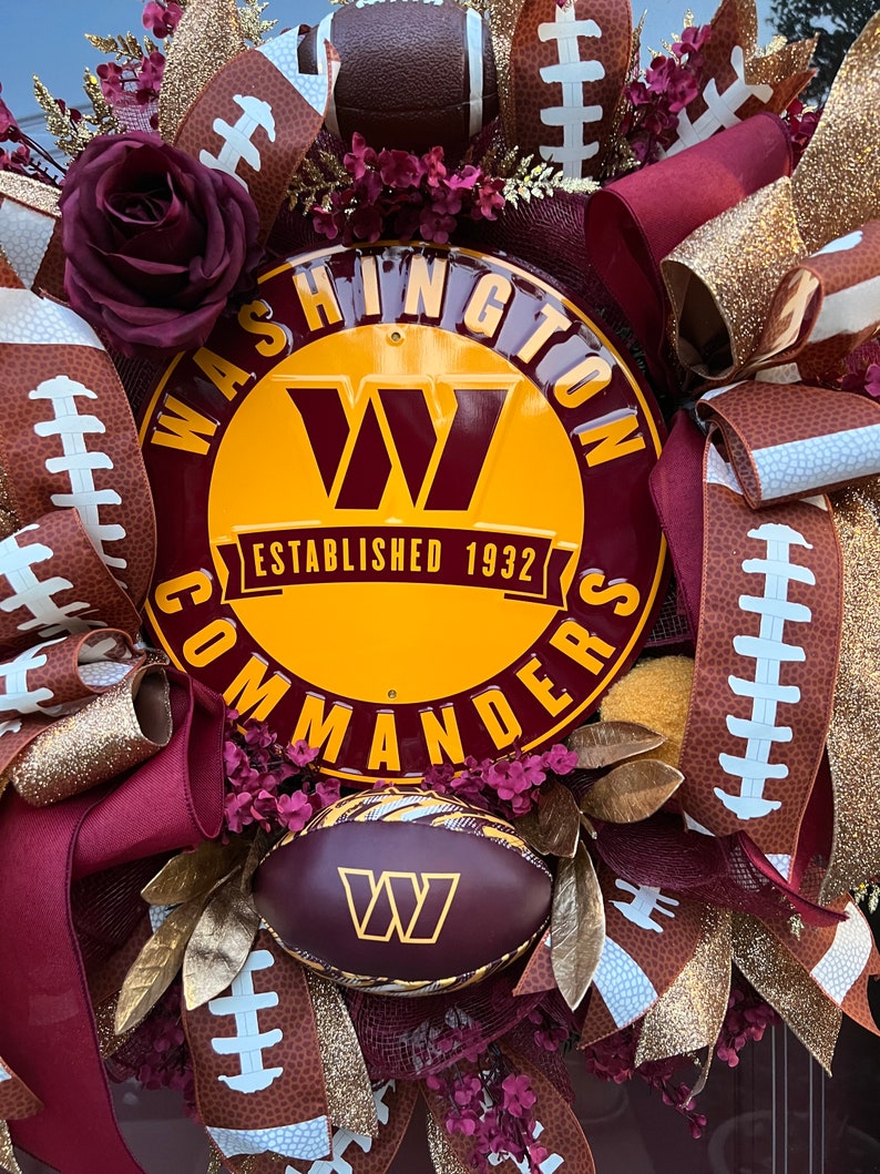 Washington Commander Deco Mesh Wreath - Etsy