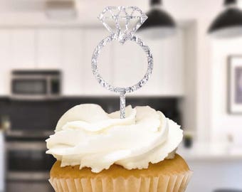 Diamond Ring Cake Topper | Etsy