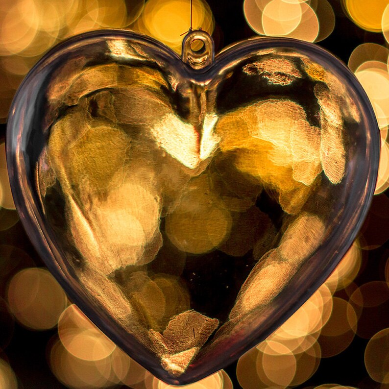 80mm Fillable Heart Shaped Christmas Decoration | Etsy