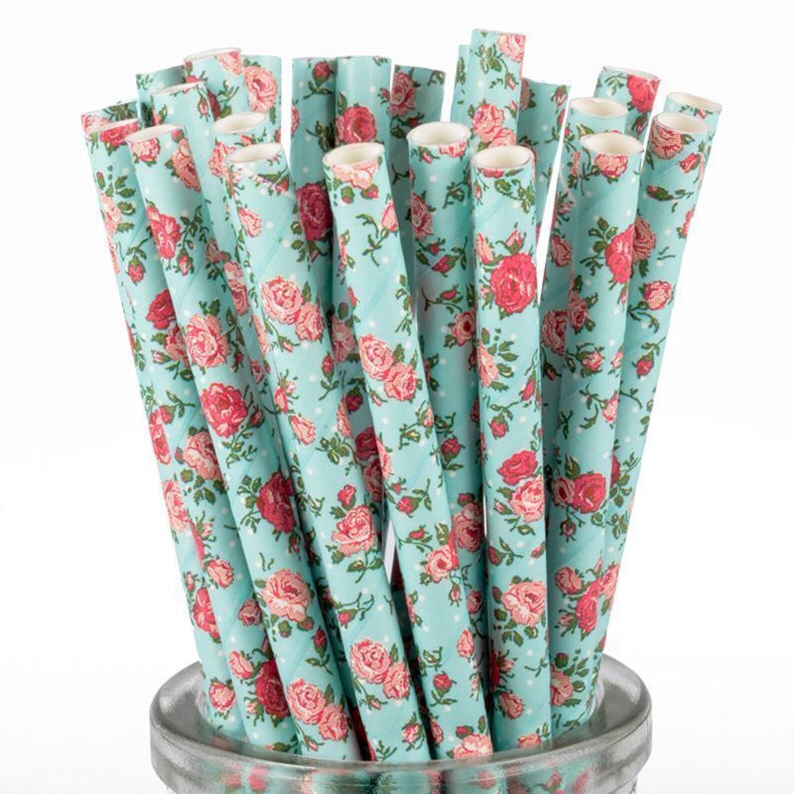 Pack of 25 Striped Paper Drinking Straws, Retro Vintage Cake Pop ...