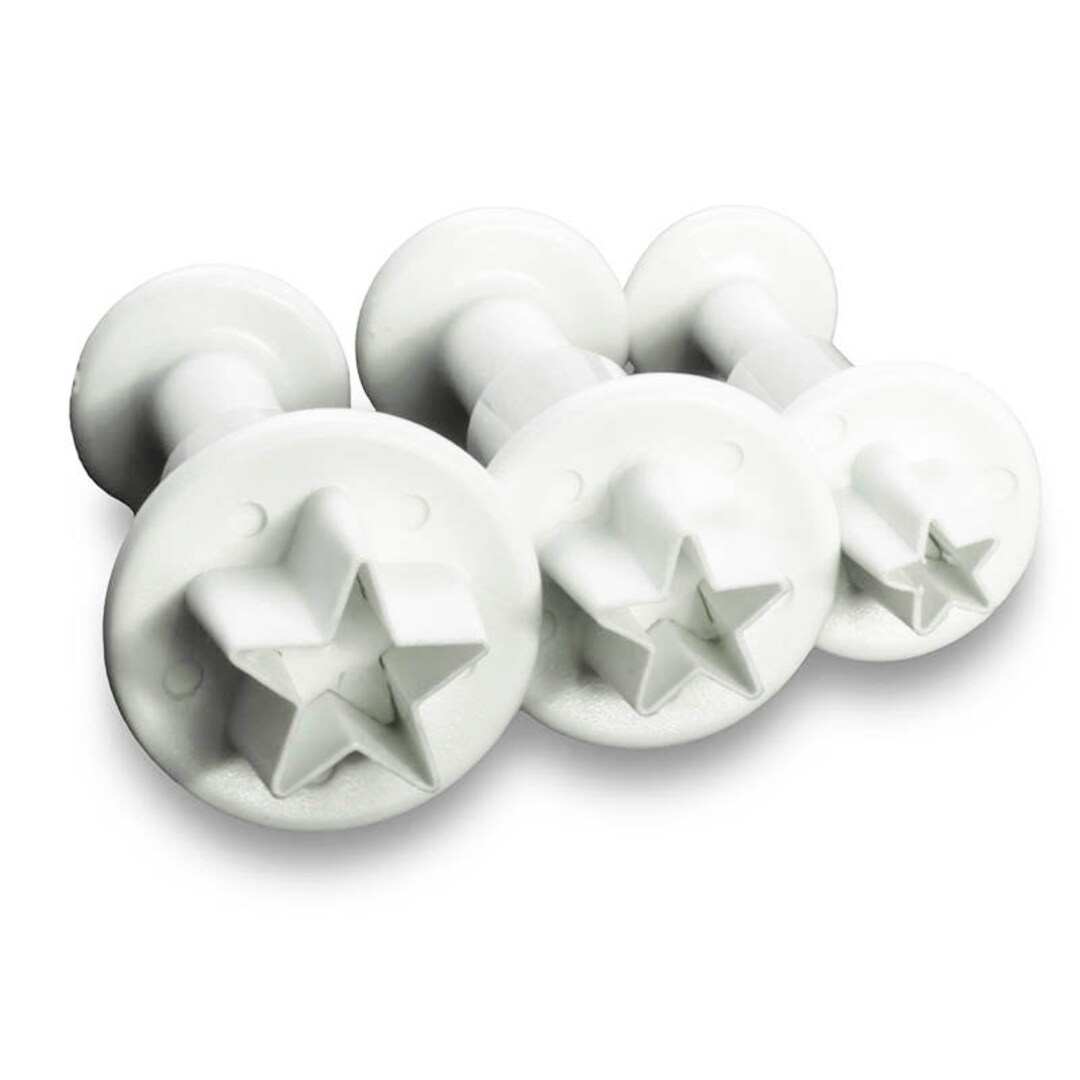 Star Fondant Plunger Cutter Set 3 Pieces Sugar Craft Cake Decorating ...