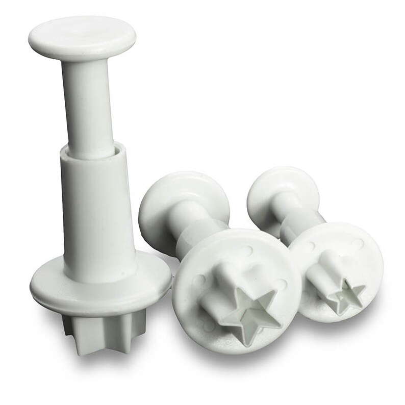 Star Fondant Plunger Cutter Set 3 Pieces Sugar Craft Cake Decorating ...