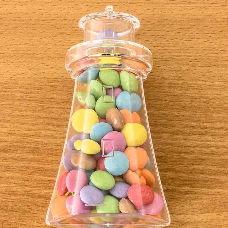 6 X Fillable Lighthouse Transparent Plastic Decoration Container ...