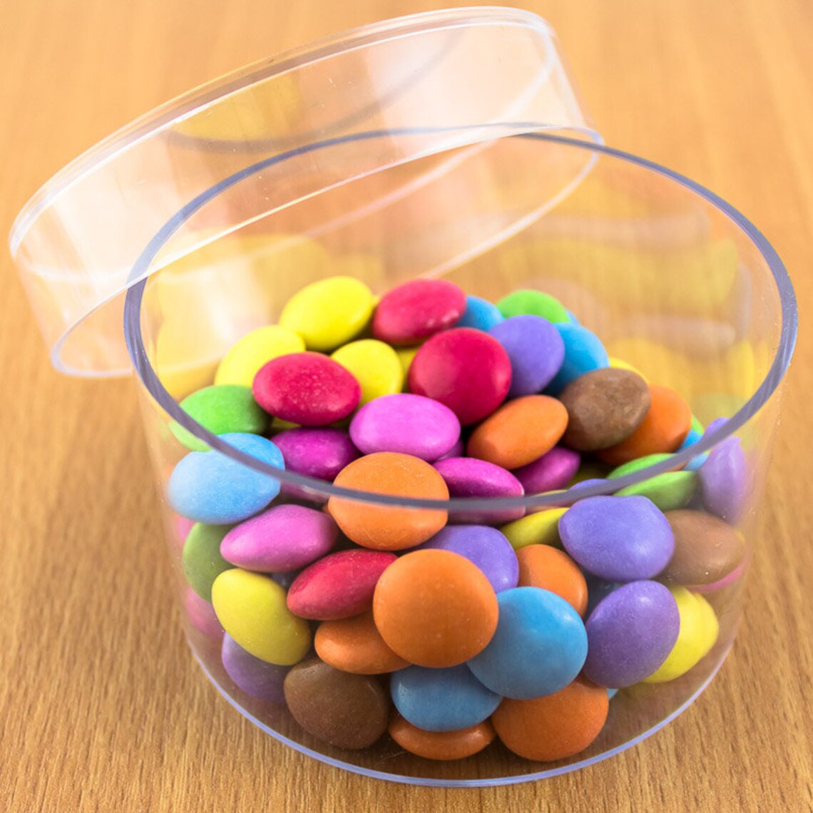 Round Fillable Transparent Plastic Container - Etsy UK