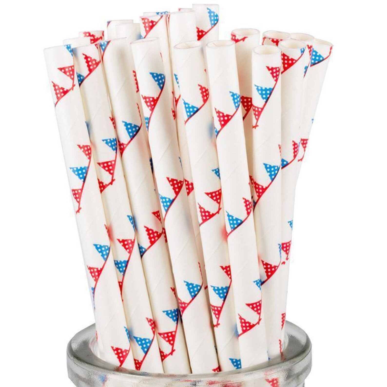 Pack Of 25 Striped Paper Drinking Straws Retro Vintage Cake Etsy Uk