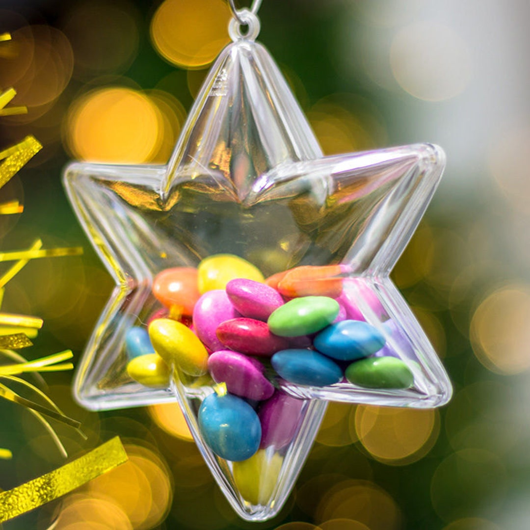 X5 Clear Plastic Star Shaped Christmas Decorations 100mm - Etsy