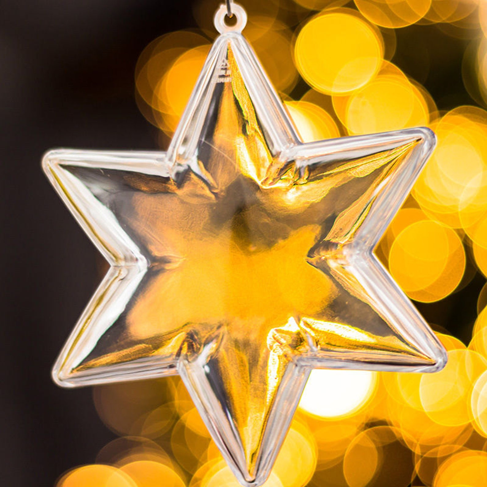 X5 Clear Plastic Star Shaped Christmas Decorations 100mm | Etsy