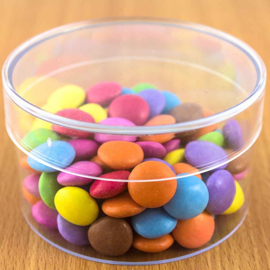 Round Fillable Transparent Plastic Container - Etsy UK