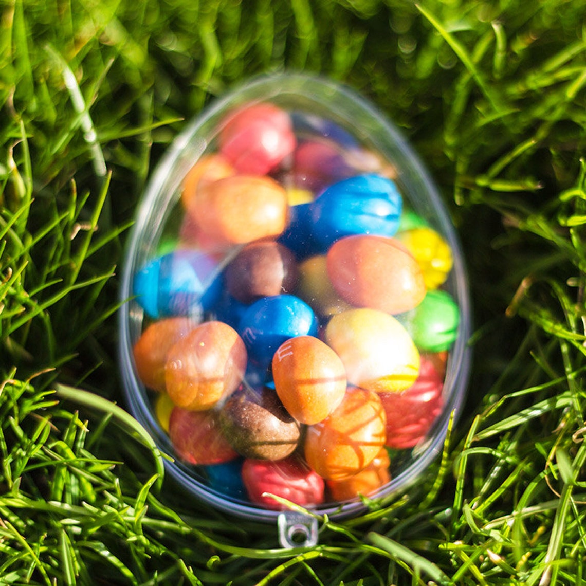 1x Egg Shaped Fillable Container (100mm) Wedding Favours Easter ...