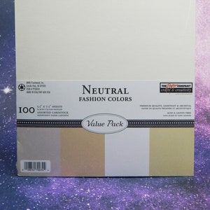 NEUTRAL FASHION COLORS, 5.5 X 7.5 Cardstock Paper - Etsy