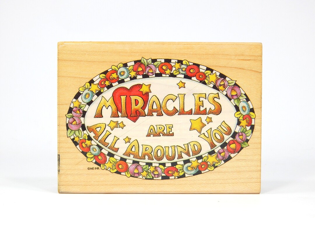 MIRACLES Are All Around You, Rubber Stamp, All Night Media - Etsy