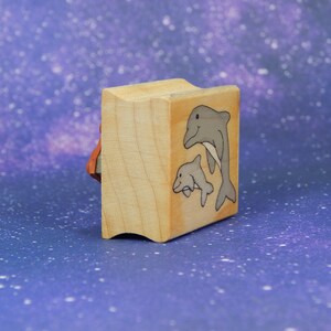DOLPHINS, Wood Mounted Rubber Stamp, Unbranded - Etsy