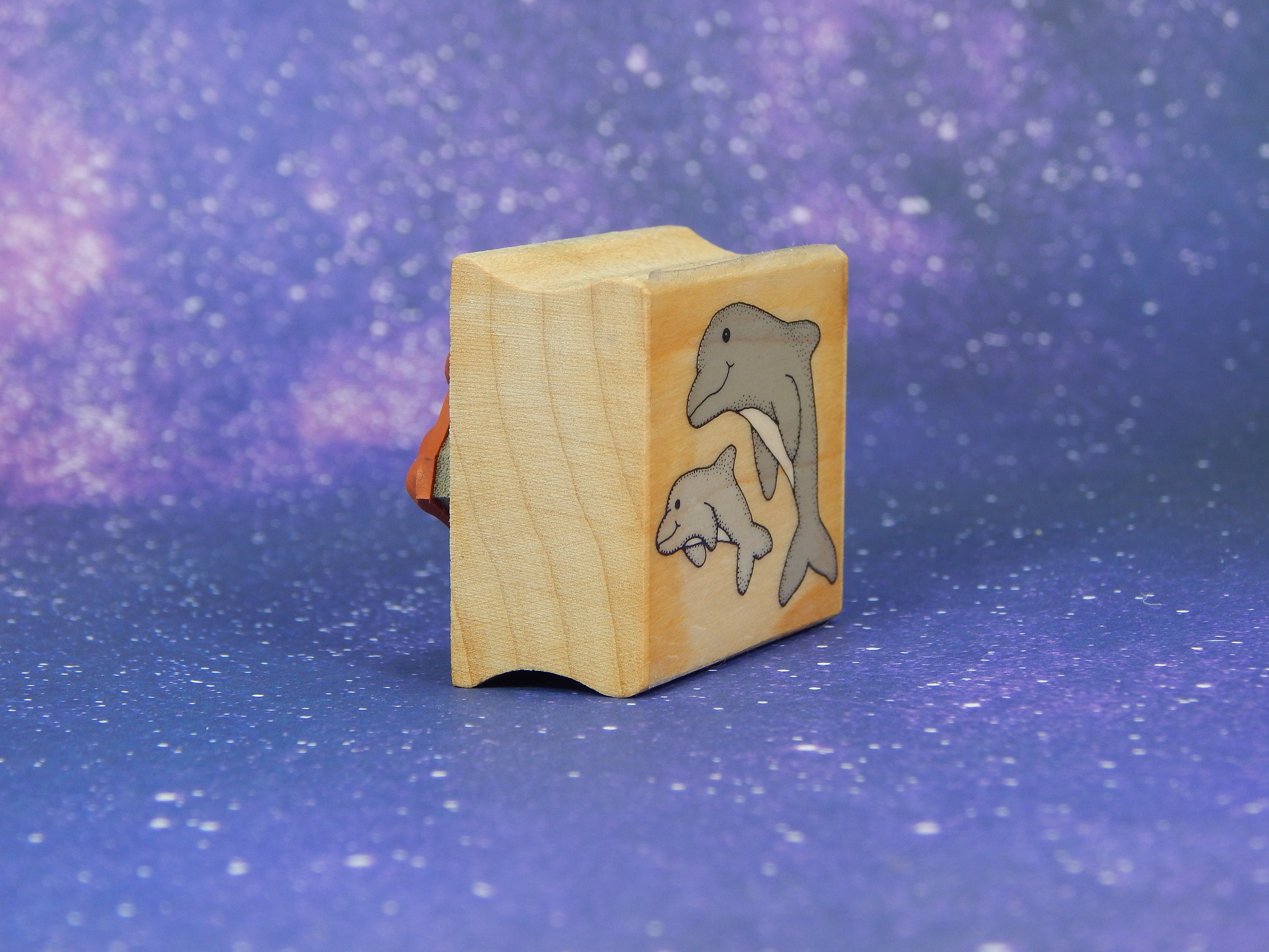 DOLPHINS, Wood Mounted Rubber Stamp, Unbranded - Etsy