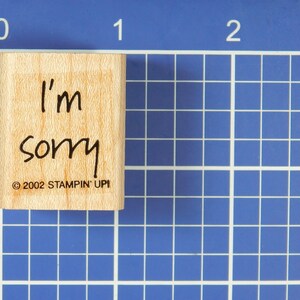 I'M SORRY, Wood Mounted Rubber Stamp, Stampin' Up! - Etsy
