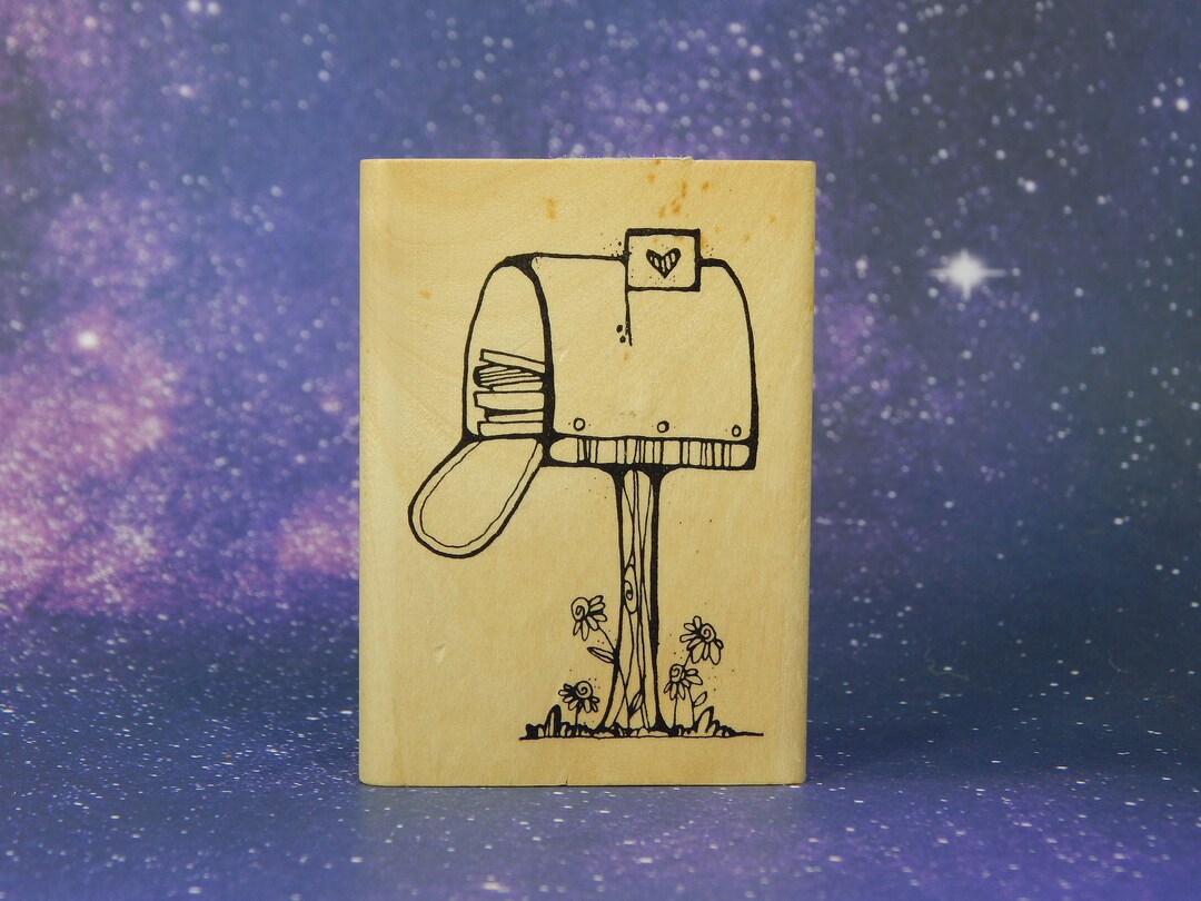 LOVE MAIL Mailbox, Mounted Rubber Stamp, DJ Inkers - Etsy