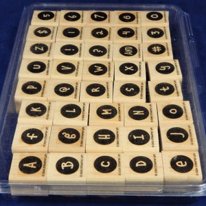 ALPHADOTS and NUMBERS, Rubber Stamps, Stampin' Up! - Etsy