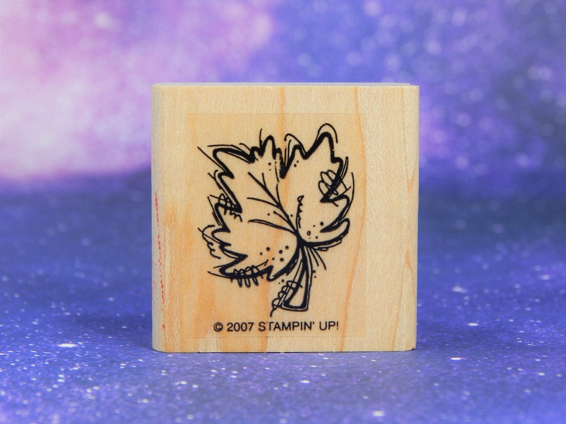 MAPLE LEAF, Wood Mounted Rubber Stamp, Stampin' Up! - Etsy
