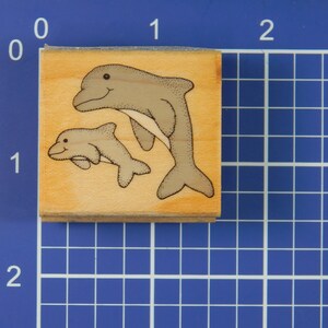 DOLPHINS, Wood Mounted Rubber Stamp, Unbranded - Etsy