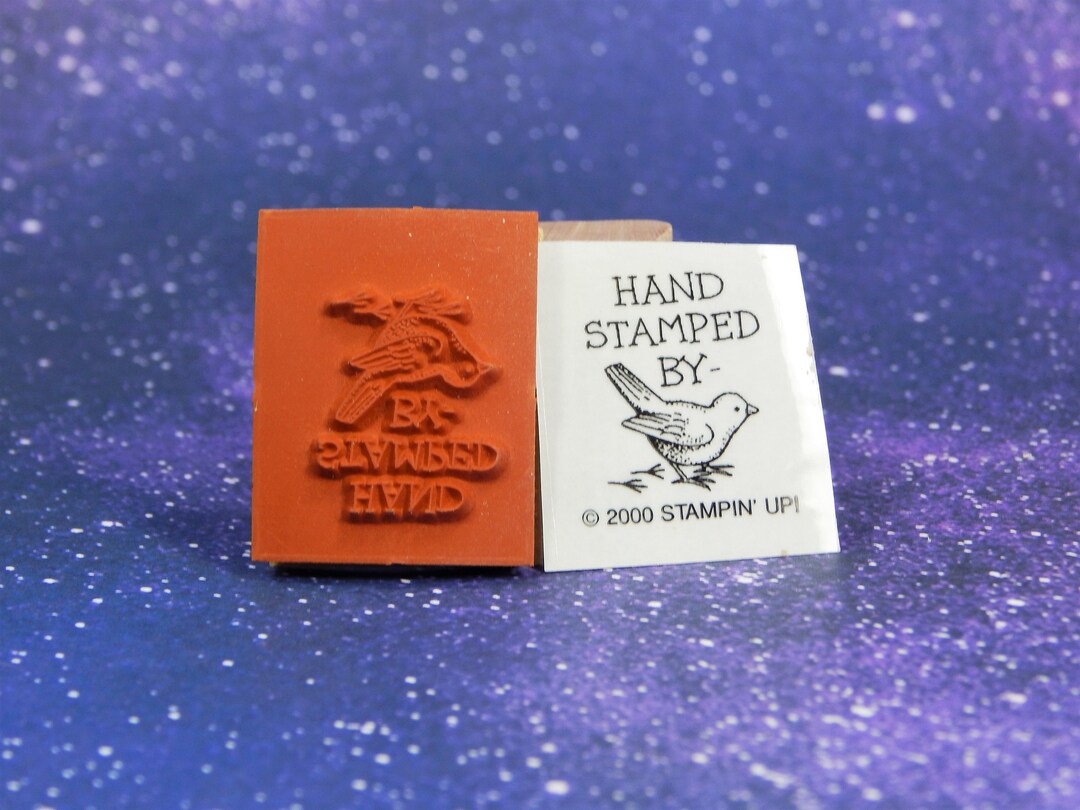 HAND STAMPED BY, Unmounted Rubber Stamp, Stampin' Up! - Etsy