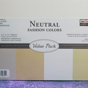 NEUTRAL FASHION COLORS, 5.5 X 7.5 Cardstock Paper - Etsy