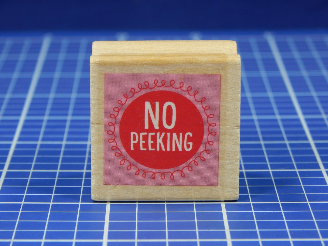 NO PEEKING, Mounted Rubber Stamp by Recollections - Etsy