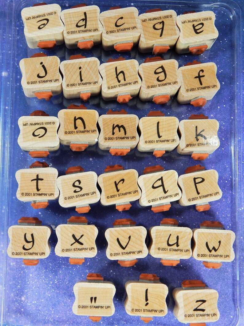 BRUSHSTROKE ALPHABET Rubber Stamp Set Stampin' Up - Etsy