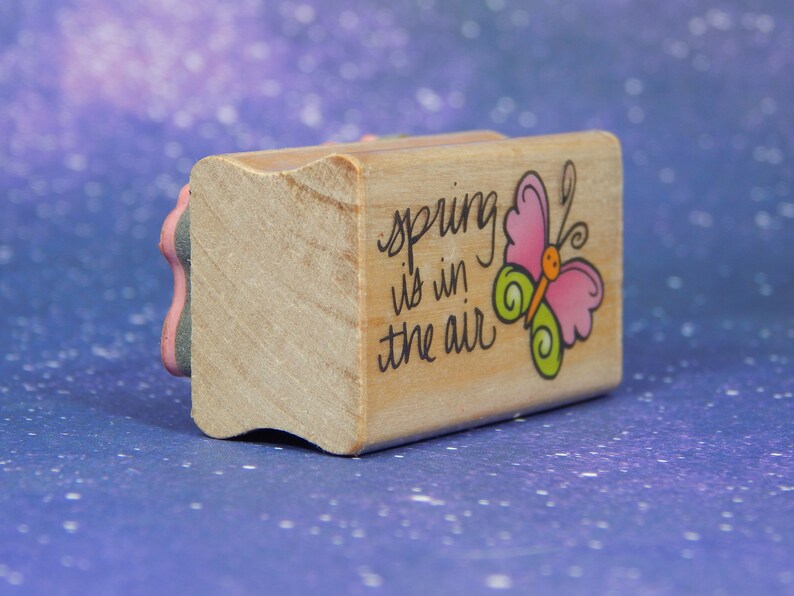 Spring is in the Air, BUTTERFLY, Mounted Rubber Stamp - Etsy