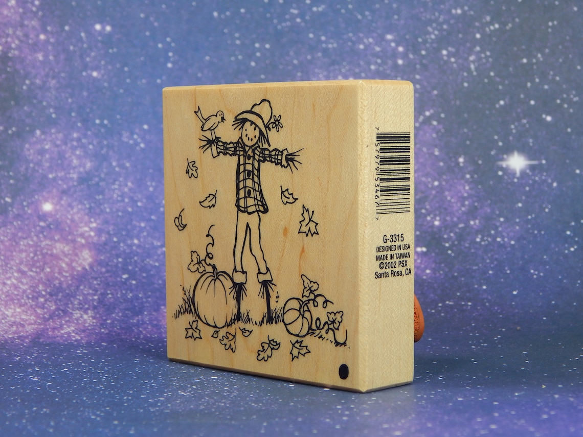 SCARECROW Wood Mounted Rubber Stamp by PSX G-3315 - Etsy
