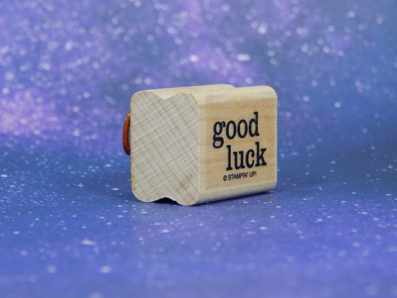 GOOD LUCK Wood Mounted Rubber Stamp Stampin' Up - Etsy