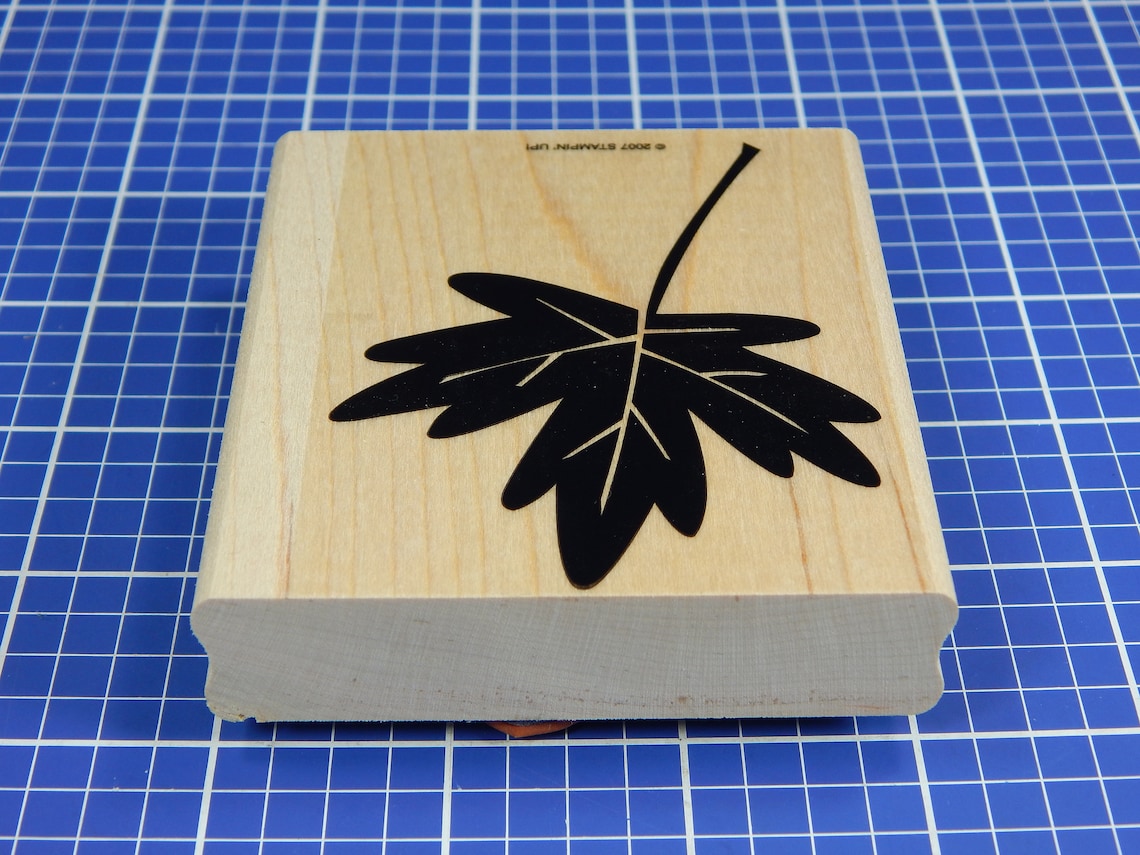 MAPLE LEAF, Wood Mounted Rubber Stamp, Stampin' Up! - Etsy