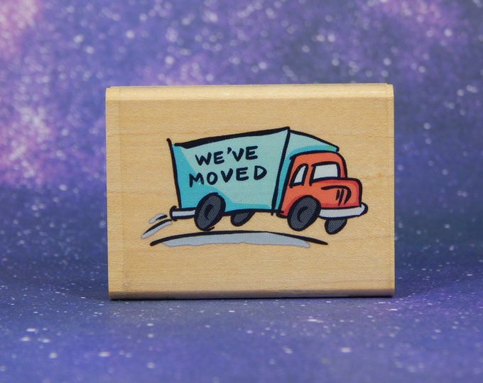 WE'VE MOVED, Moving Truck Rubber Stamp, Stampendous - Etsy