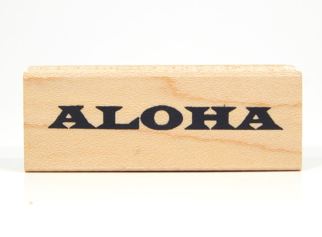 ALOHA, Wood Mounted Rubber Stamp, Great Impressions - Etsy