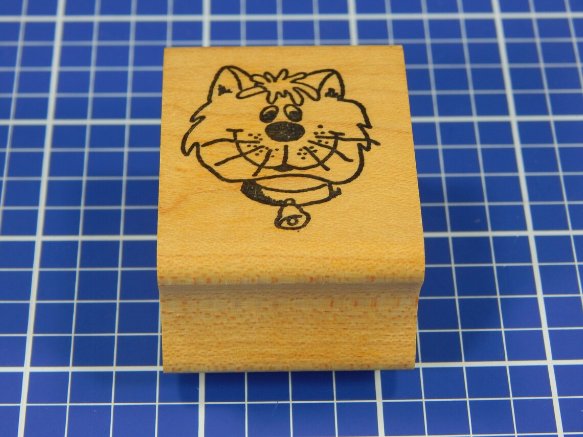 CAT FACE Rubber Stamp by Stamp Pad Co. - Etsy