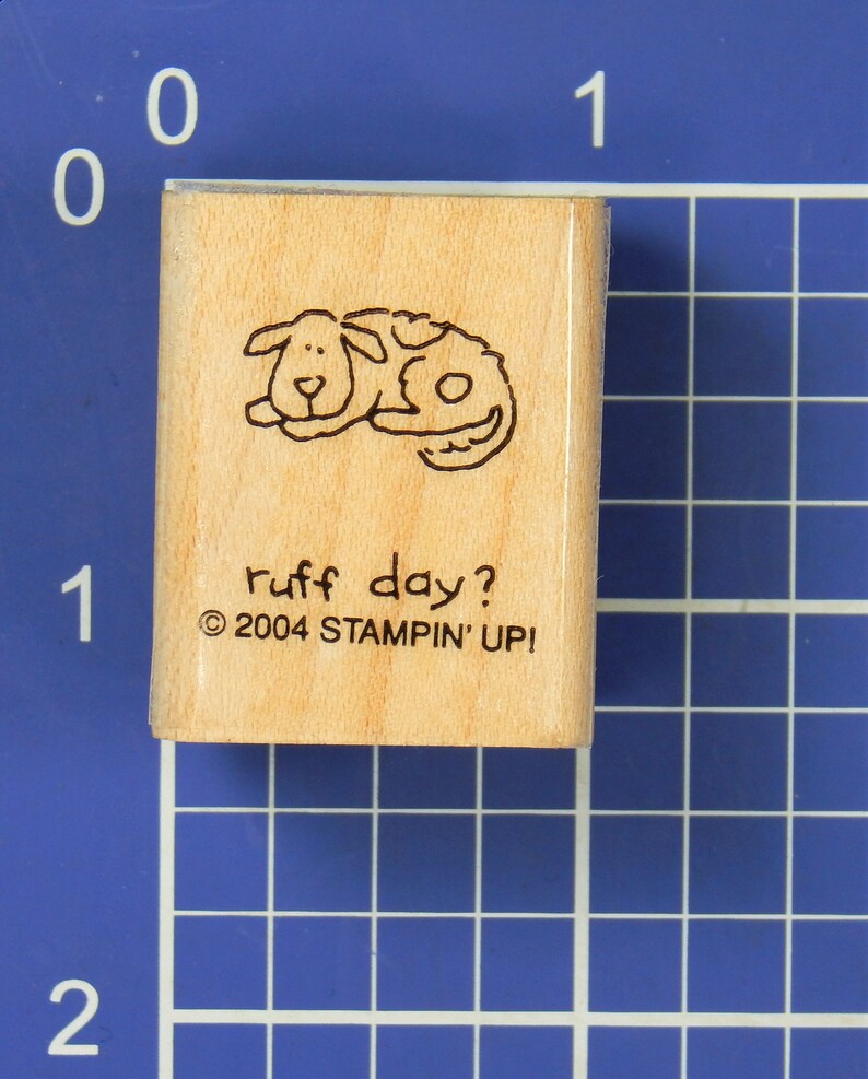 DOG RUFF DAY Mounted Rubber Stamp Stampin' Up - Etsy