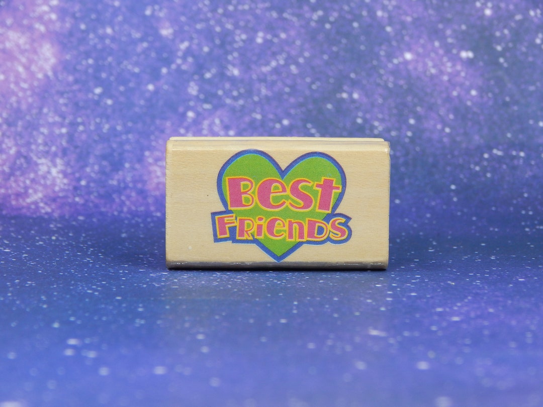 BEST FRIENDS, Wood Mounted Rubber Stamp, It's so Me - Etsy