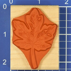MAPLE LEAF, Wood Mounted Stamp by Rubber Stampede - Etsy