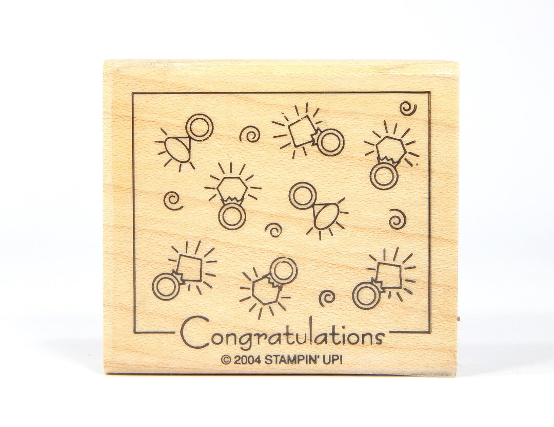 CONGRATULATIONS, Wood Mounted Rubber Stamp, Stampin' Up! - Etsy